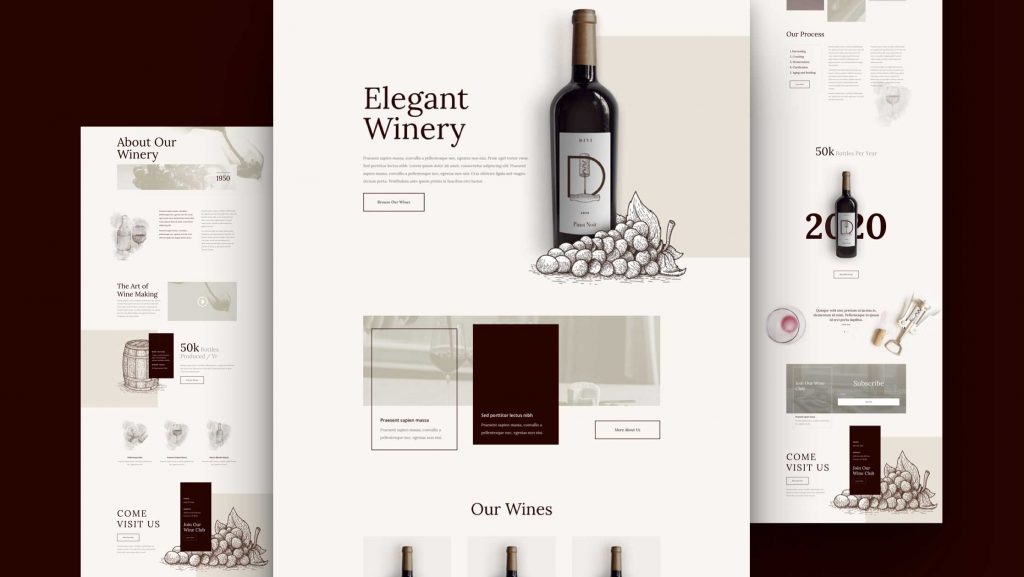 Winery Website Design - Jarod Thornton Studio